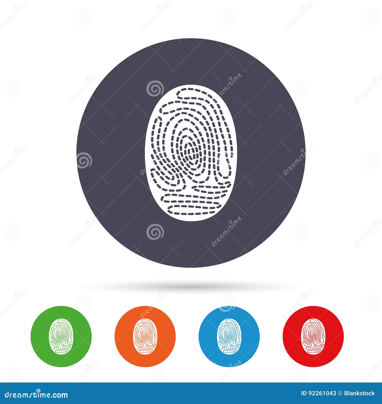 Fingerprint Sign Icon. Identification Symbol. Stock Vector ...