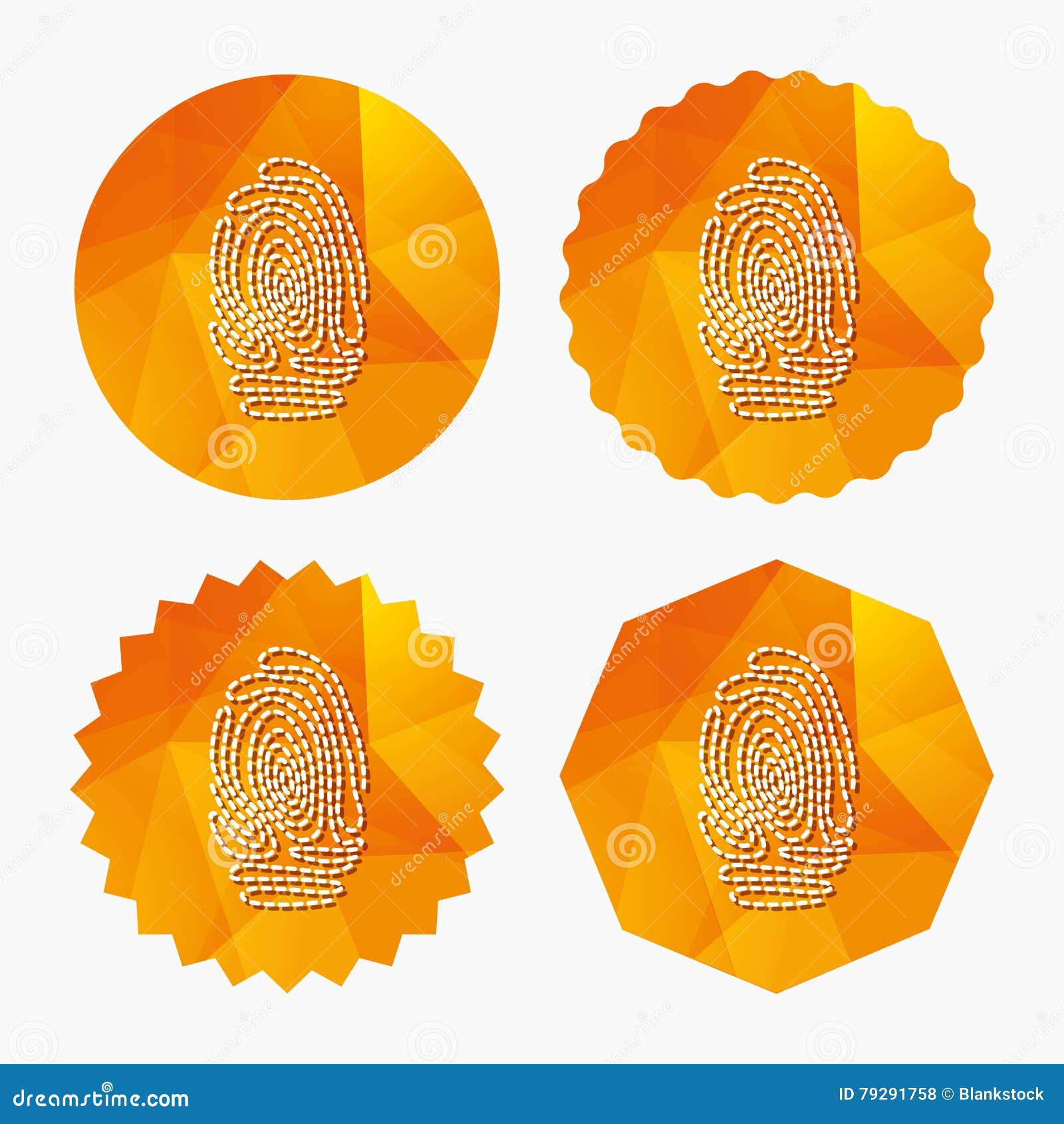 Fingerprint Sign Icon. Identification Symbol. Stock Illustration ...