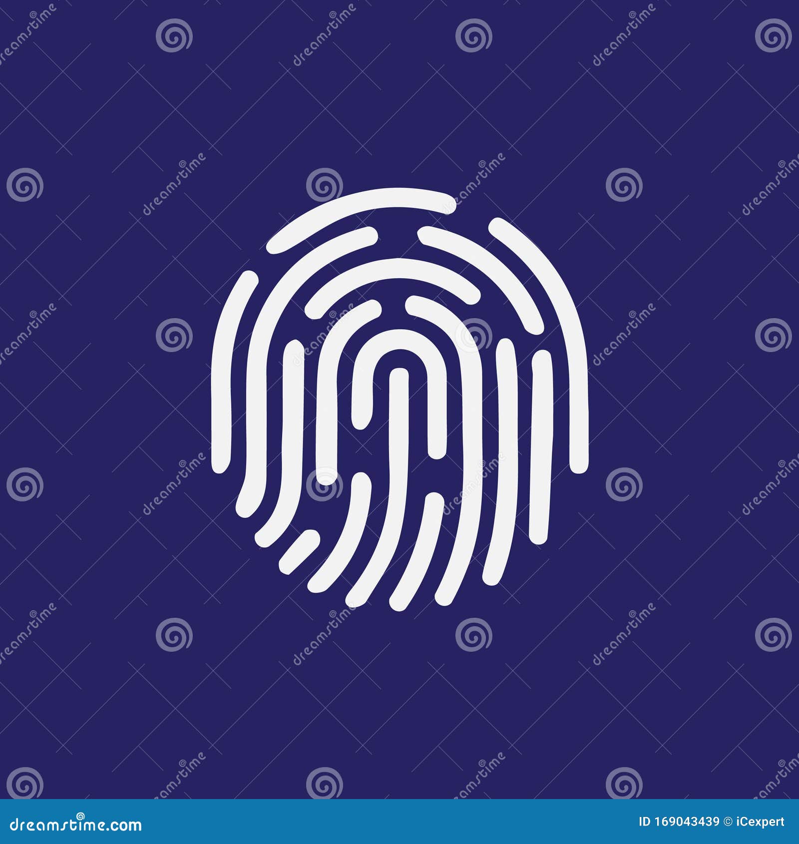 Fingerprint Symbol Taken From A Crime Scene That Is Scanned To Identify ...