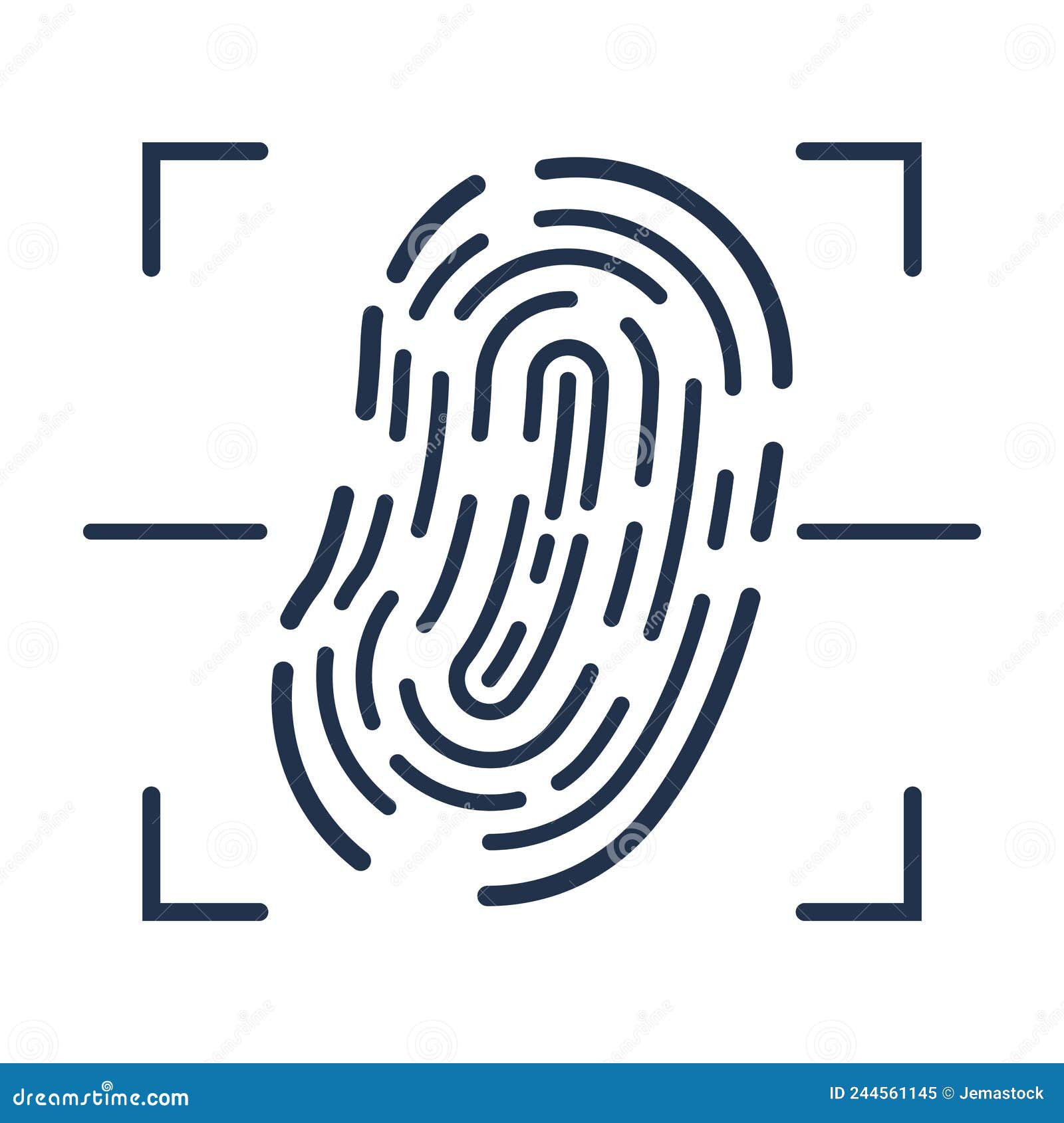Fingerprint and target stock vector. Illustration of safety - 244561145