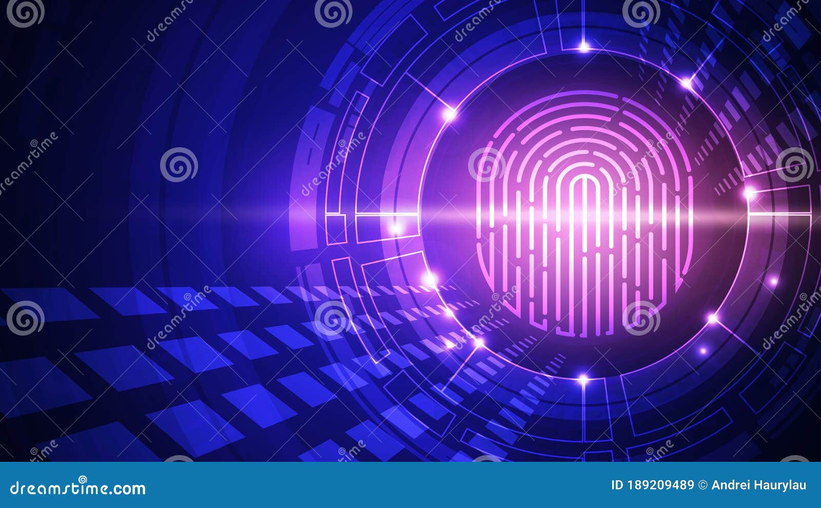 Fingerprint Technology Background. Digital Identification. Stock ...