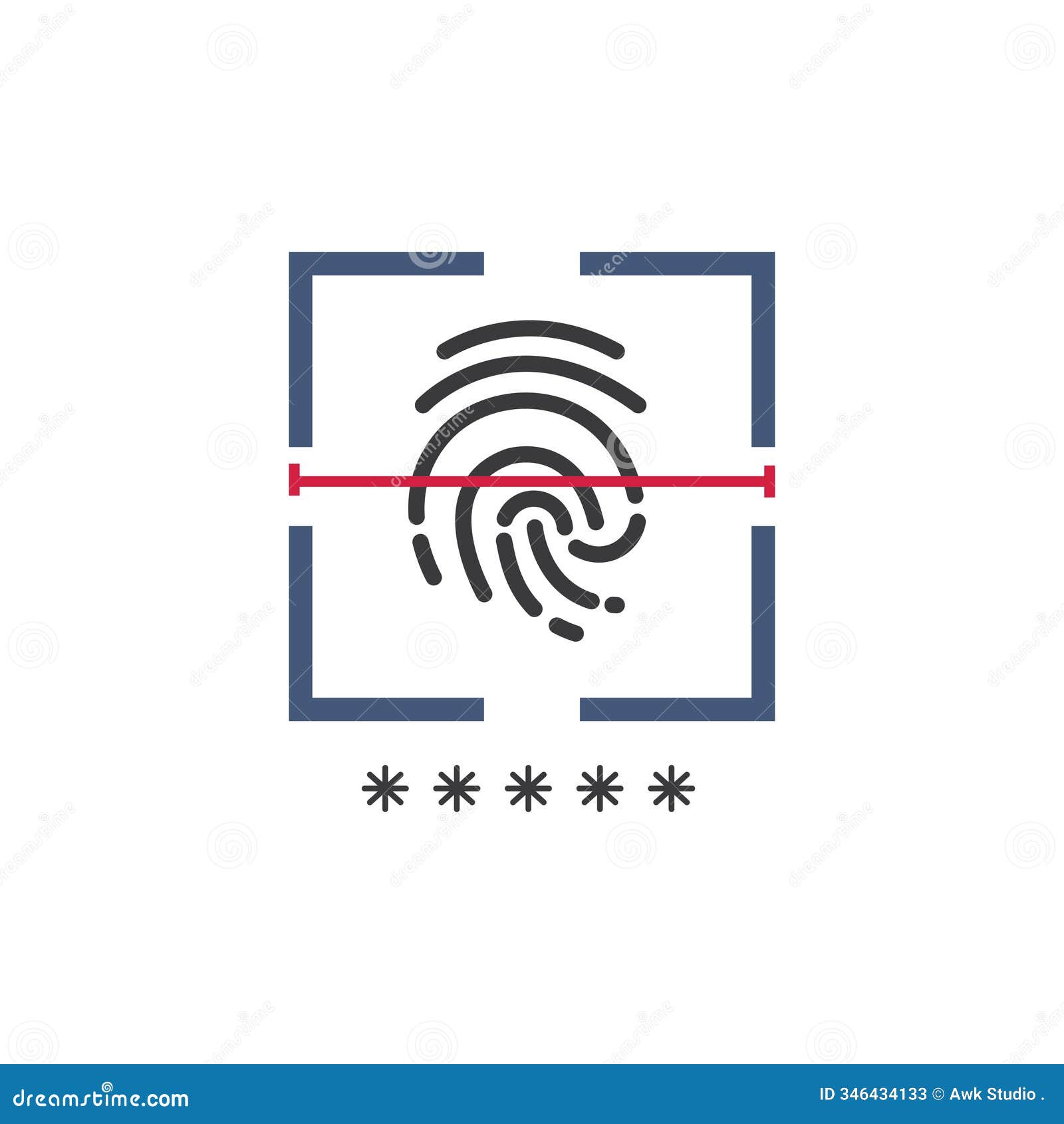 Fingerprint Technology Logo Icon Stock Vector - Illustration of vector ...