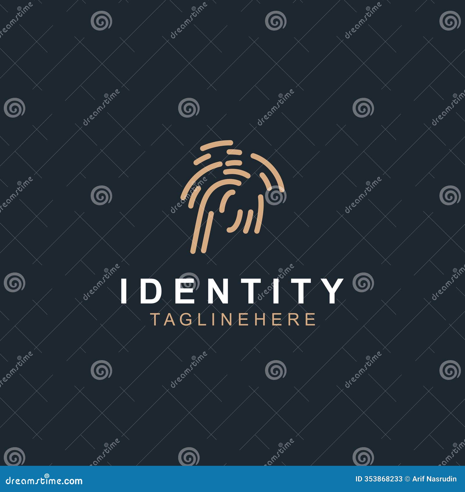 Fingerprint Technology Logo Security System Element Symbol Biometric ...