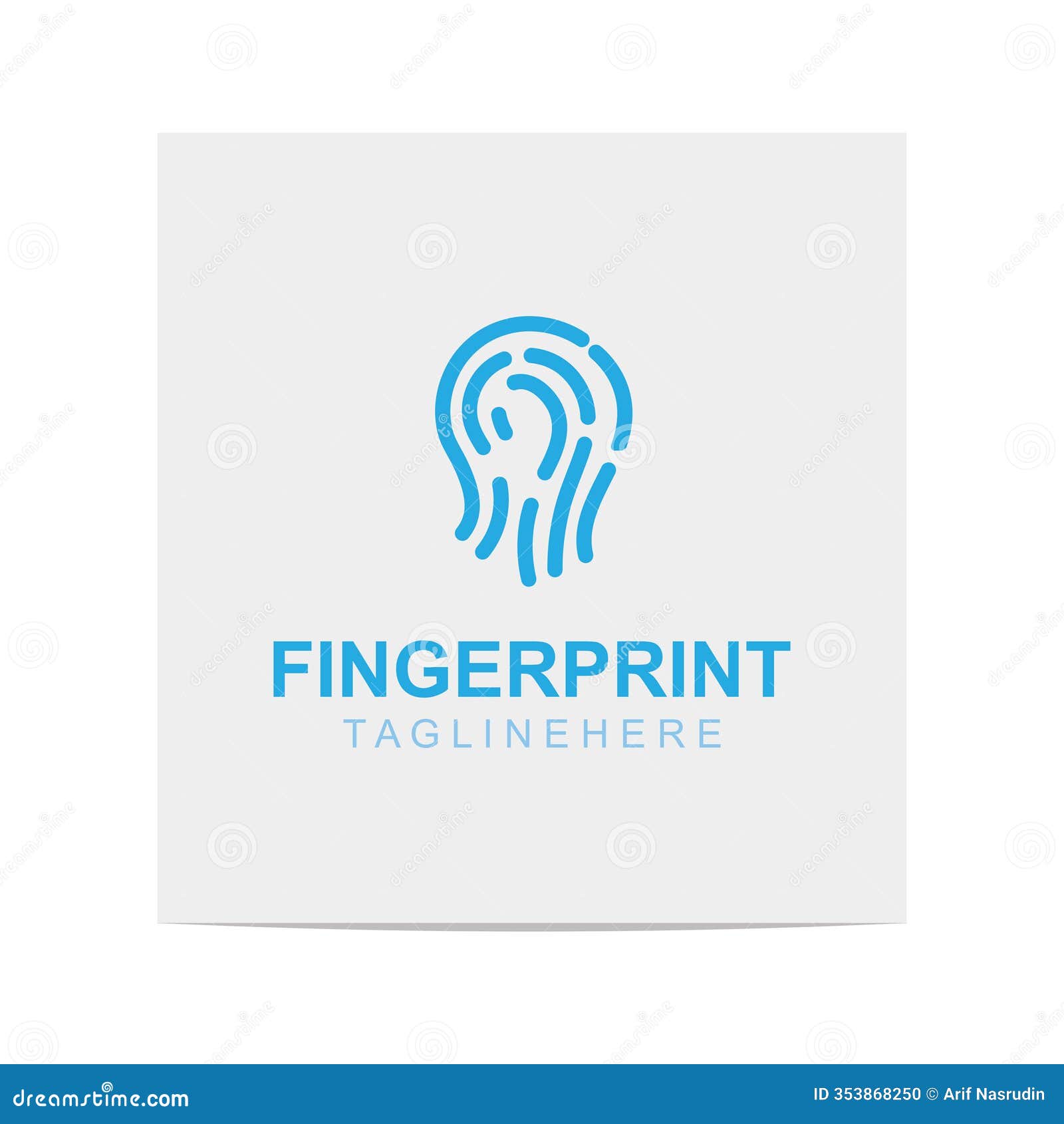 Fingerprint Technology Logo Security System Element Symbol Biometric ...
