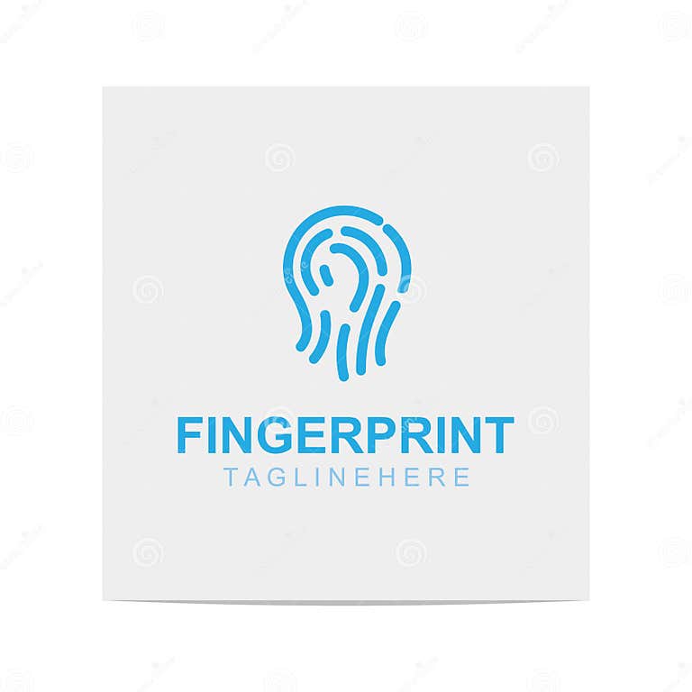 Fingerprint Technology Logo Security System Element Symbol Biometric ...