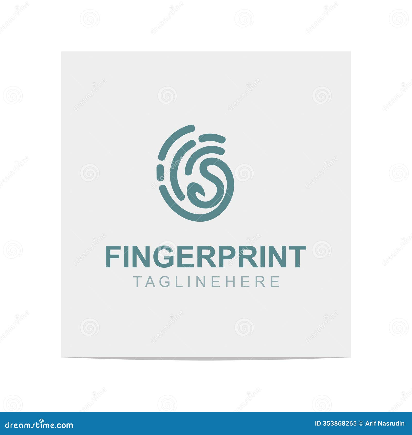 Fingerprint Technology Logo Security System Element Symbol Biometric ...