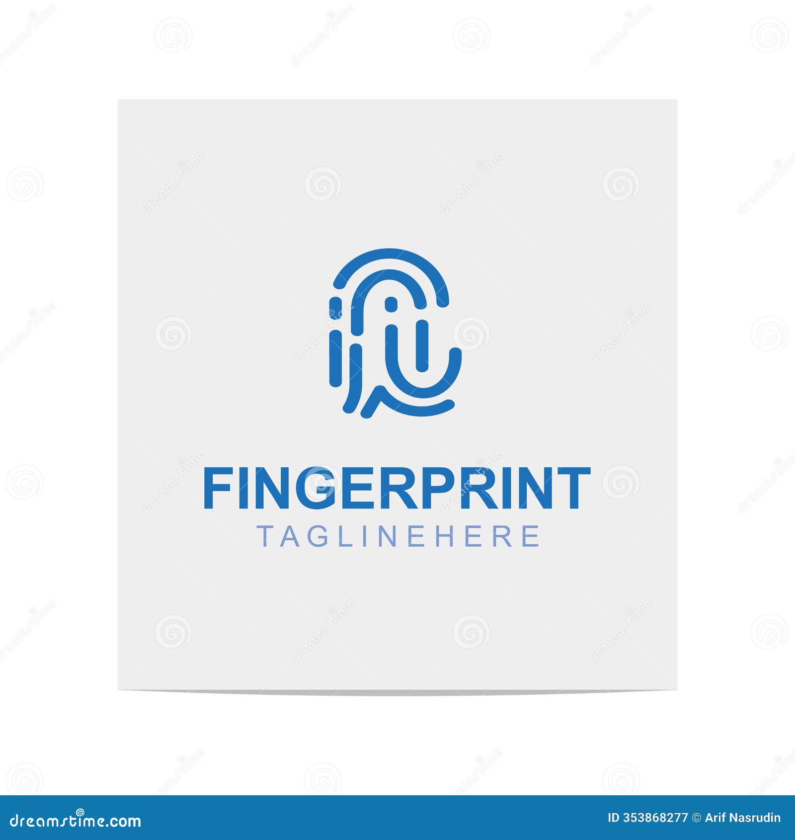 Fingerprint Technology Logo Security System Element Symbol Biometric ...