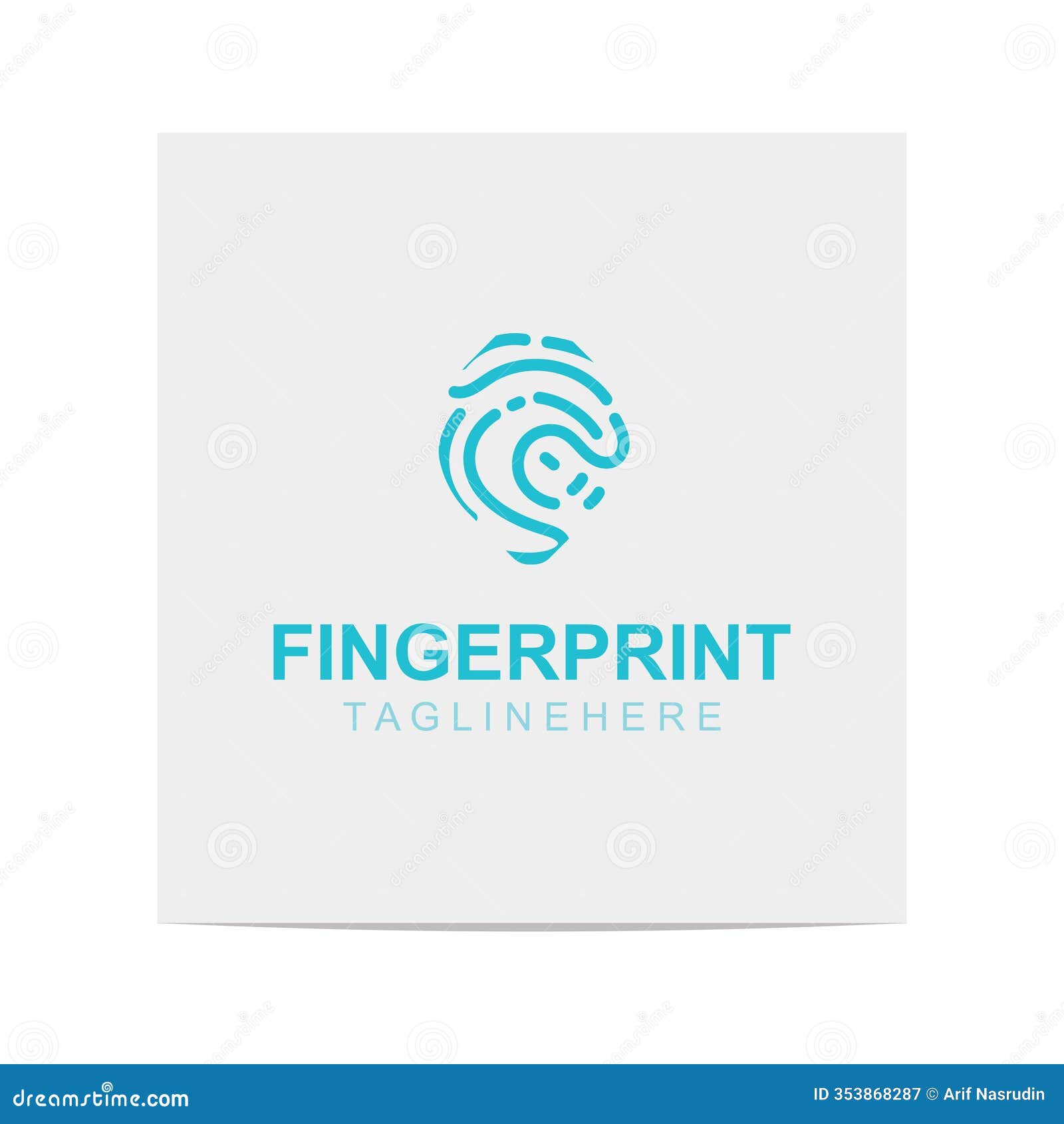 Fingerprint Technology Logo Security System Element Symbol Biometric ...