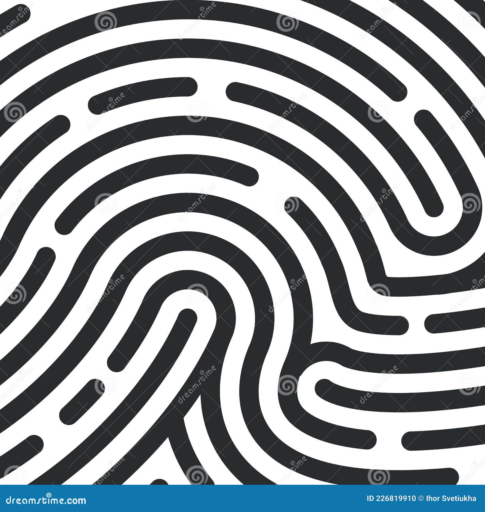 Fingerprint Texture. Personal Id Thumbprint Stock Vector - Illustration ...
