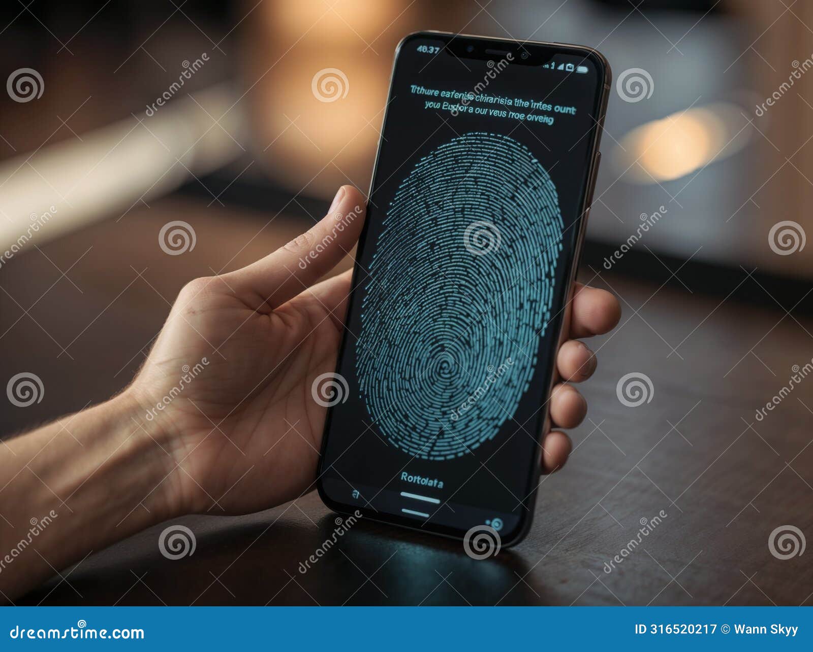 Fingerprint Touchscreen Feature Stock Image - Image of media, device ...