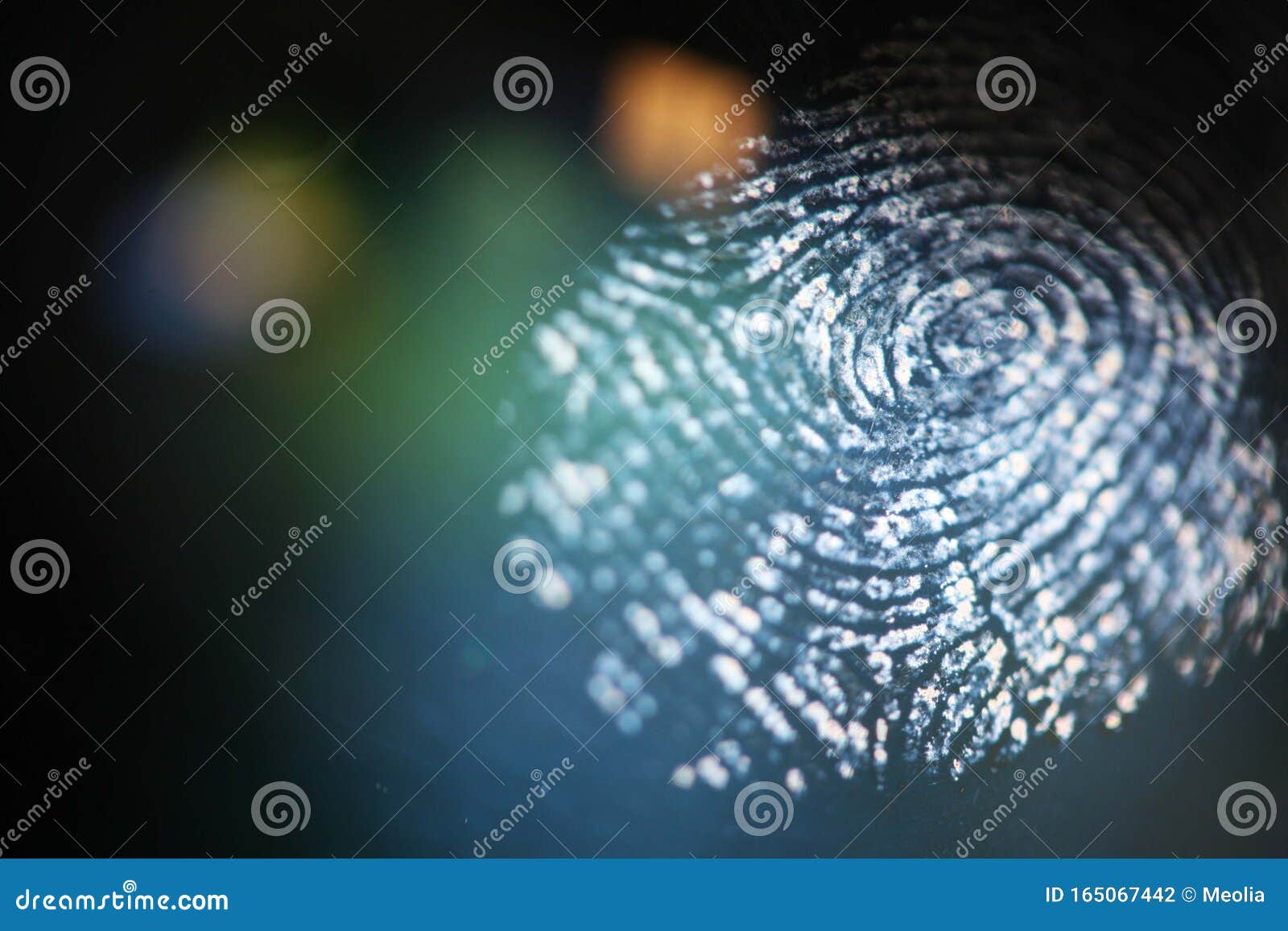 Fingerprint on a Transparent Surface Stock Photo - Image of abstract ...