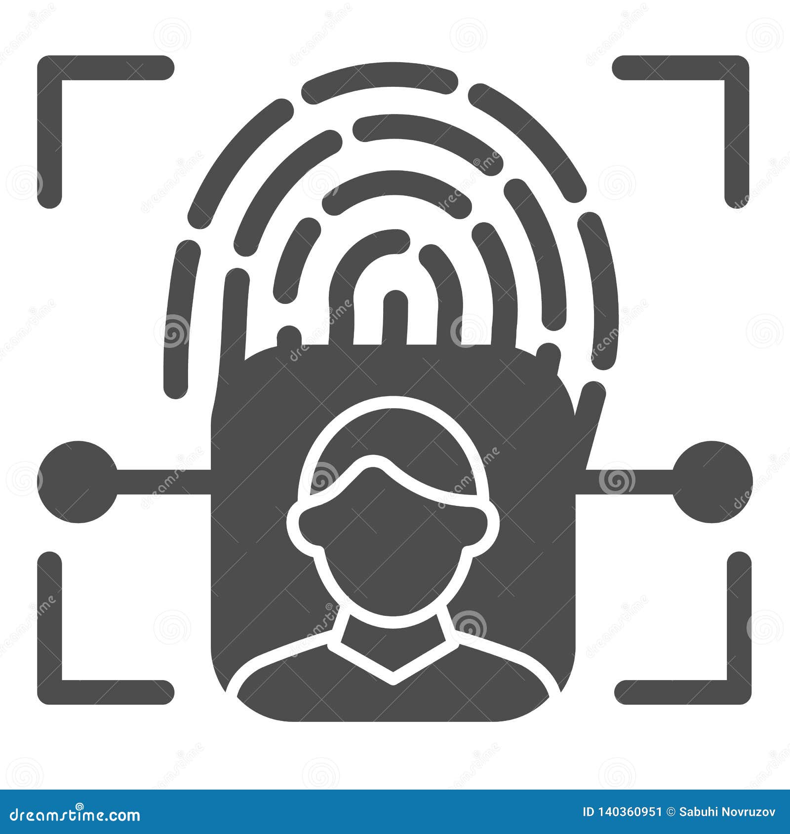 Fingerprint Focus, Icon In Line Design. Fingerprint, Focus, Recognition ...