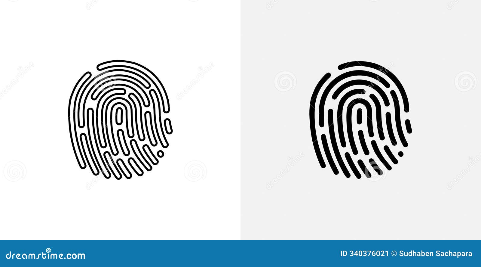 Fingerprint vecor icon set stock vector. Illustration of flat - 340376021