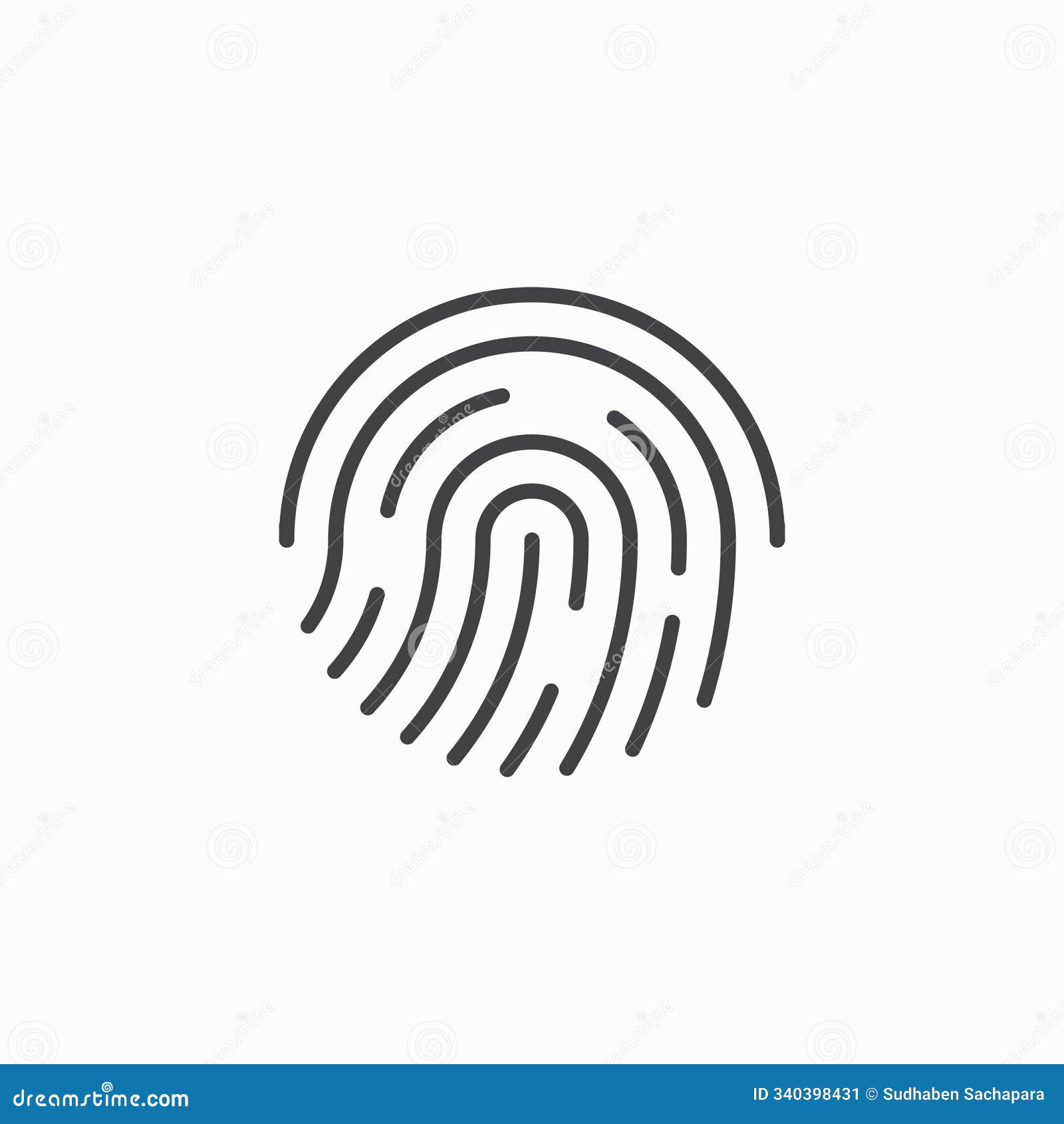 Fingerprint vecor icon set stock illustration. Illustration of scan ...
