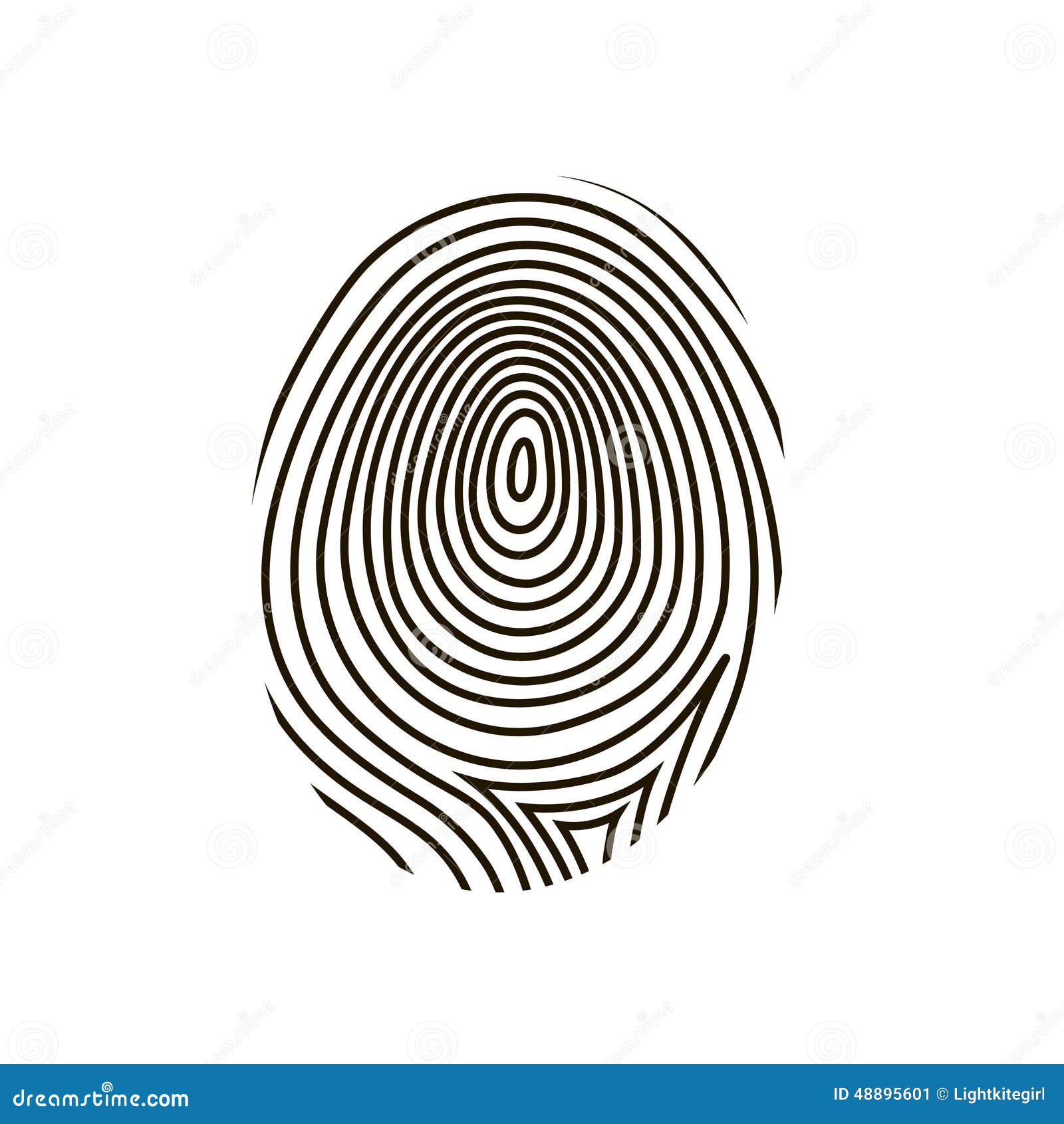 Fingerprint vector stock vector. Illustration of personality - 48895601