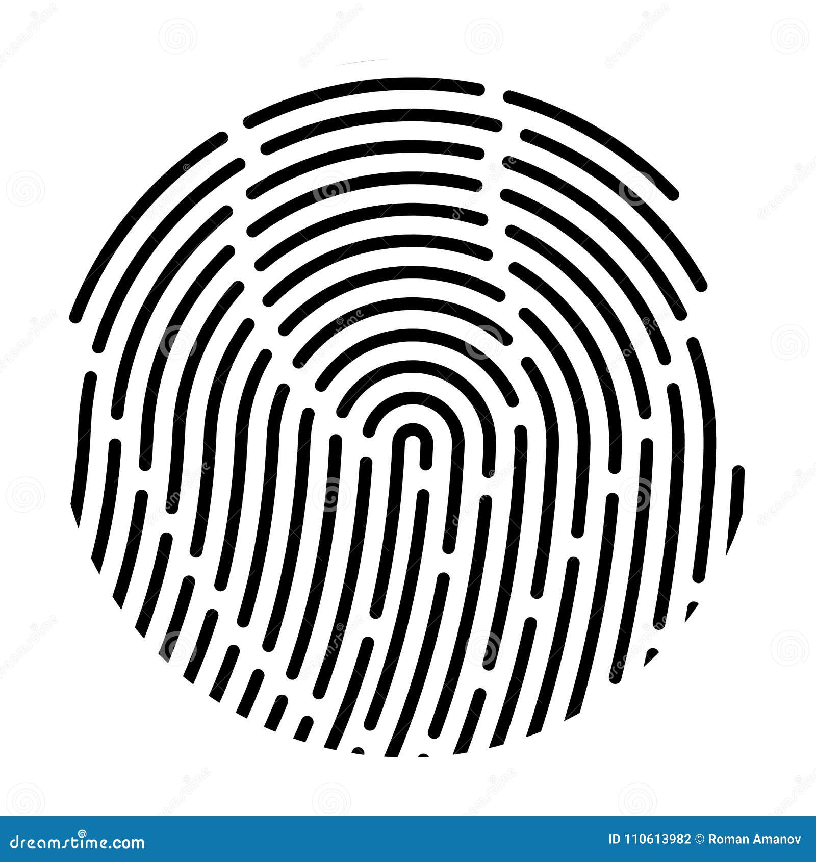 Fingerprint. Vector Illustration. Security System. Digital Lock Stock ...