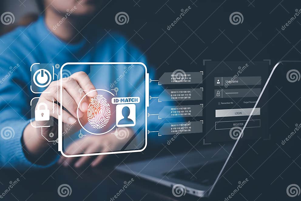 Fingerprint with Virtual Global with Cyber Security, Login, User ...
