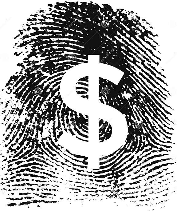 Fingerprint19detalles stock vector. Illustration of dollar - 1402430