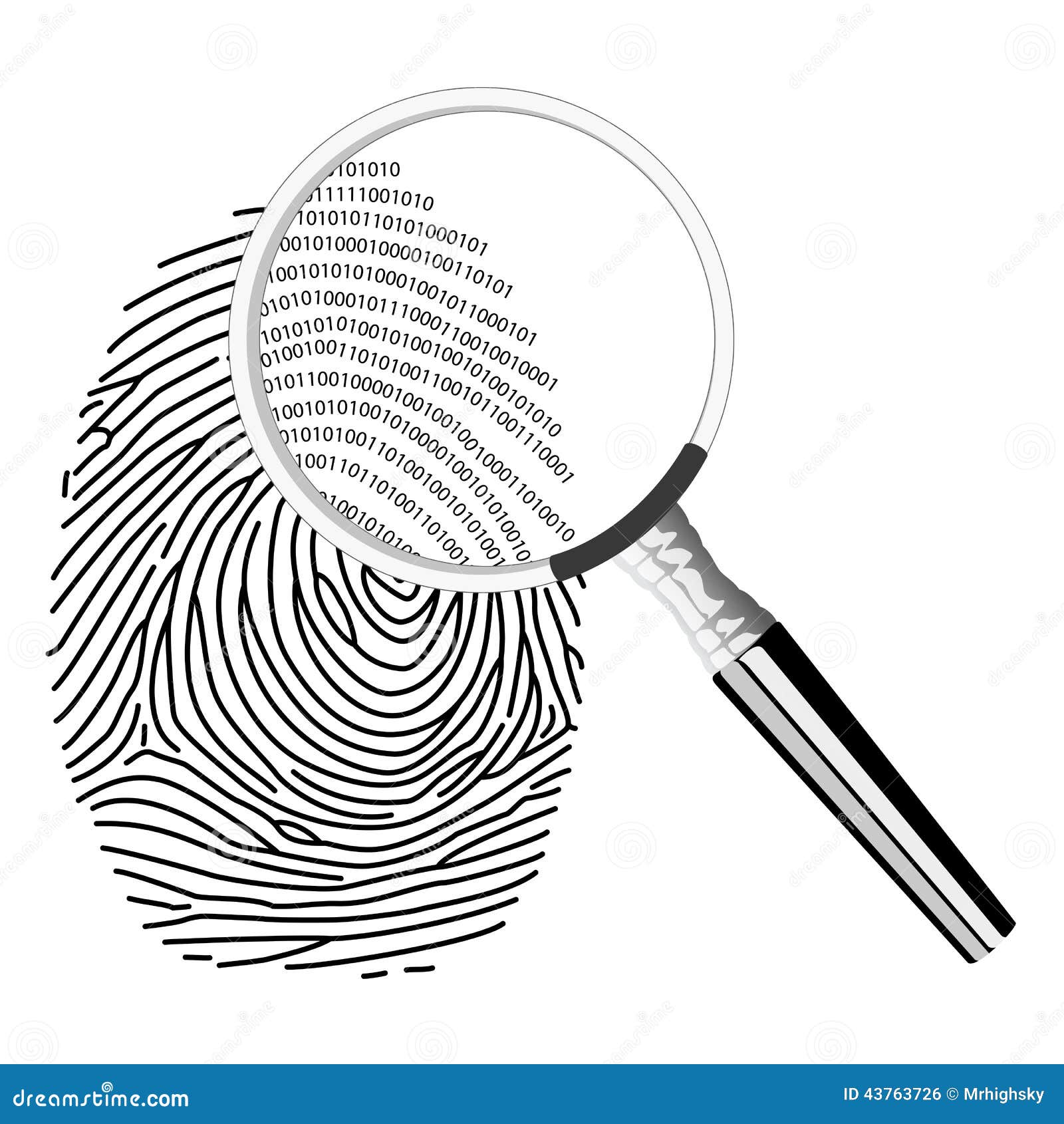 Fingerprinting de Digitas ilustração do vetor. Ilustração de identidade ...