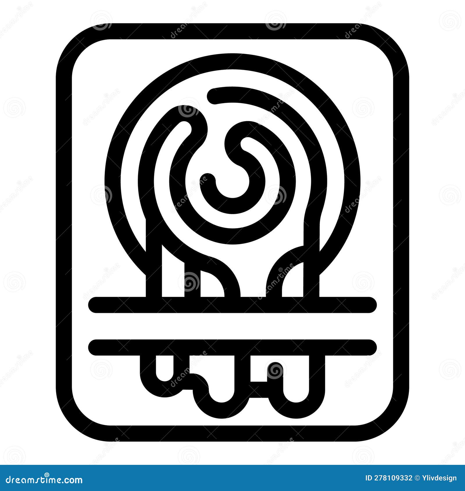 Fingerprinting Icon Outline Vector. Human Access Stock Vector ...