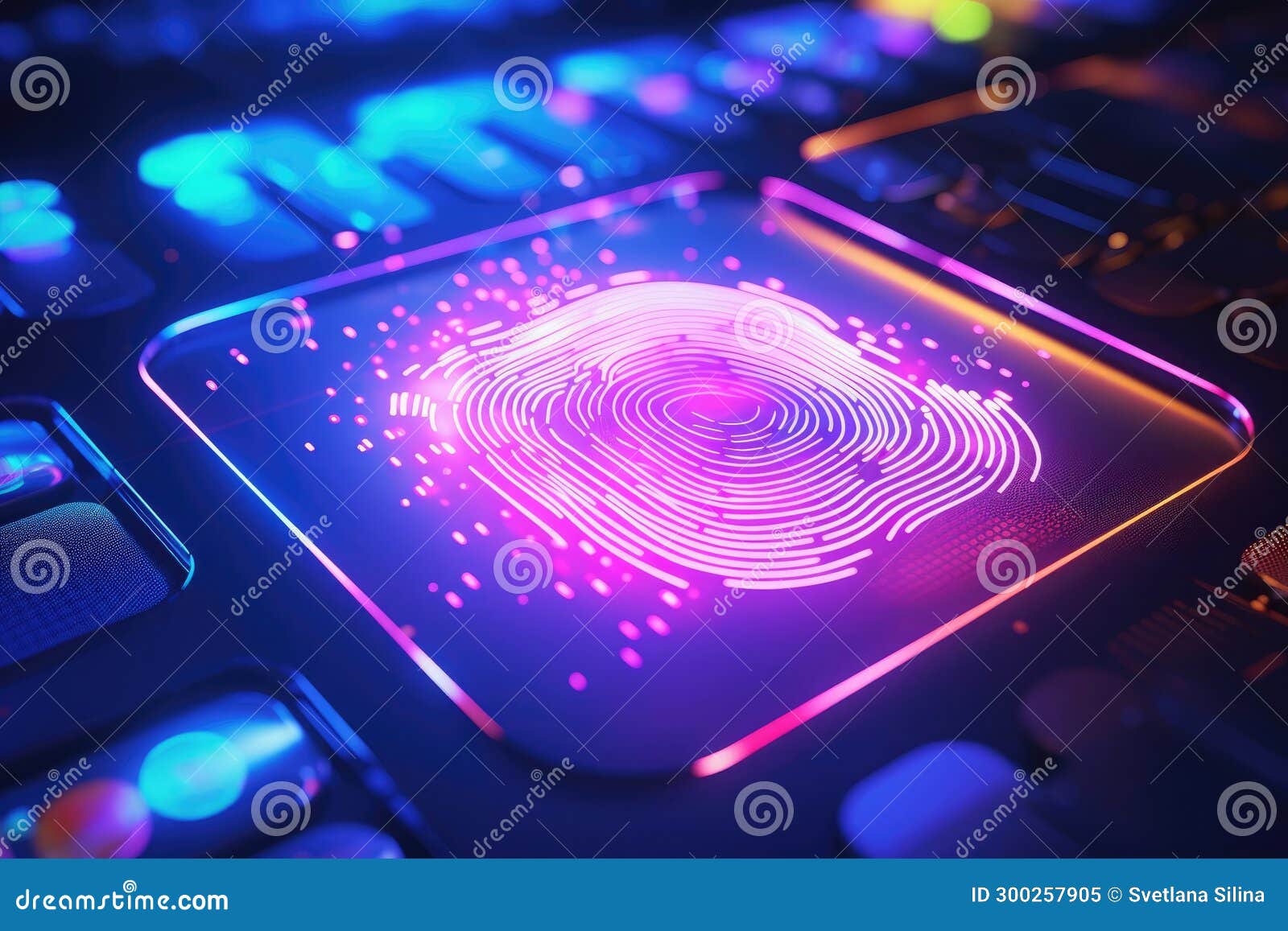 Fingerprinting Process, Modern Technology, Light Colors, Soft Light ...