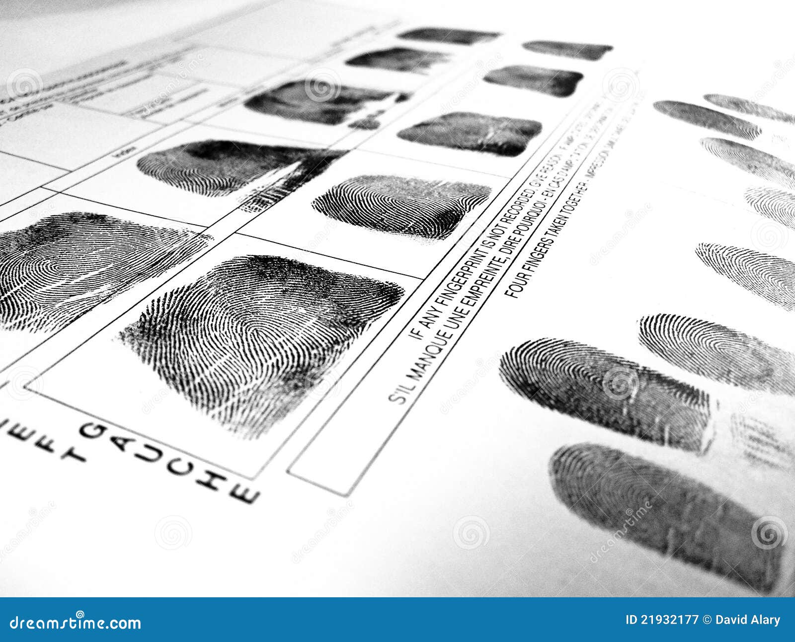Fingerprints stock image. Image of police, print, legal - 21932177