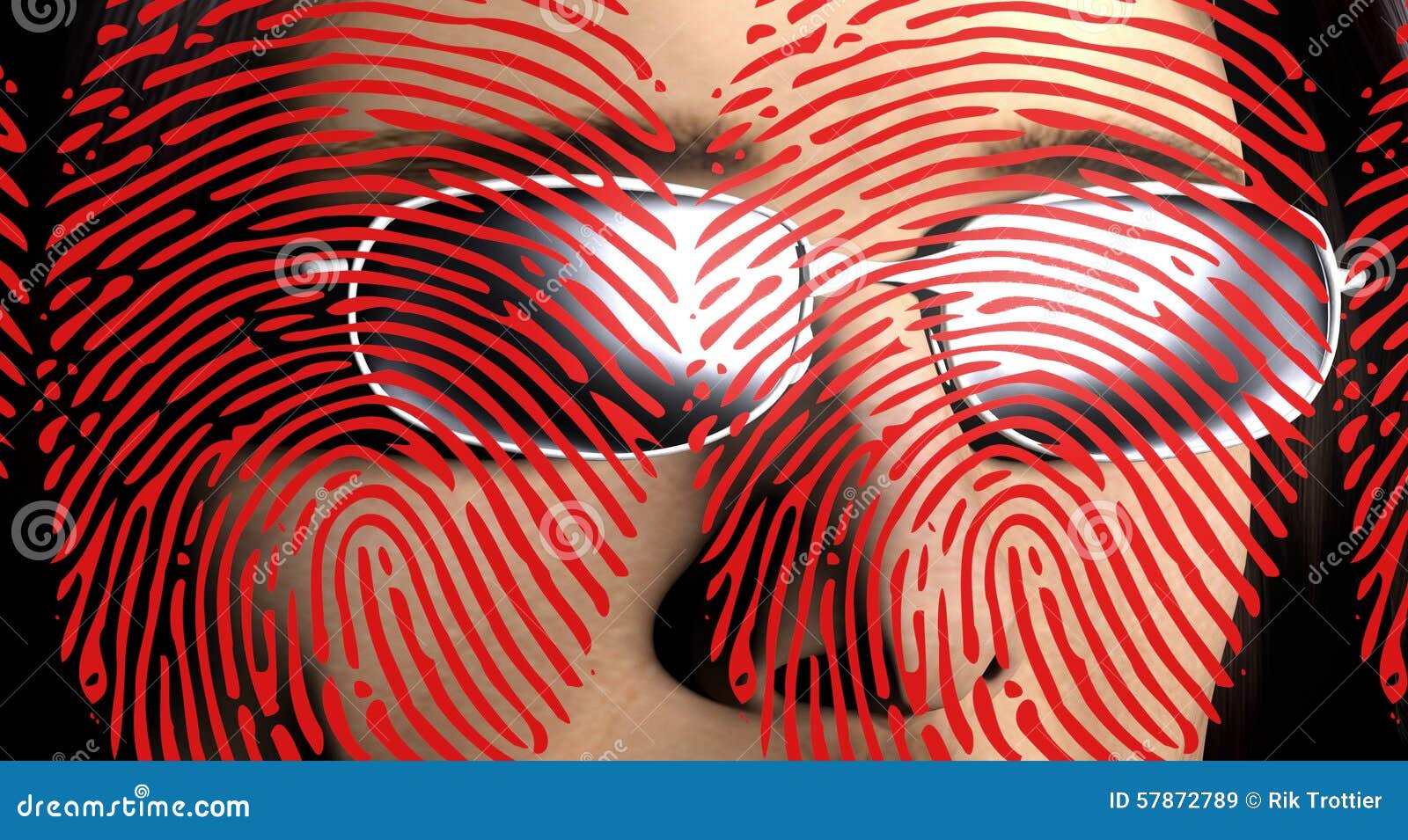 Fingerprints and face stock illustration. Illustration of face - 57872789