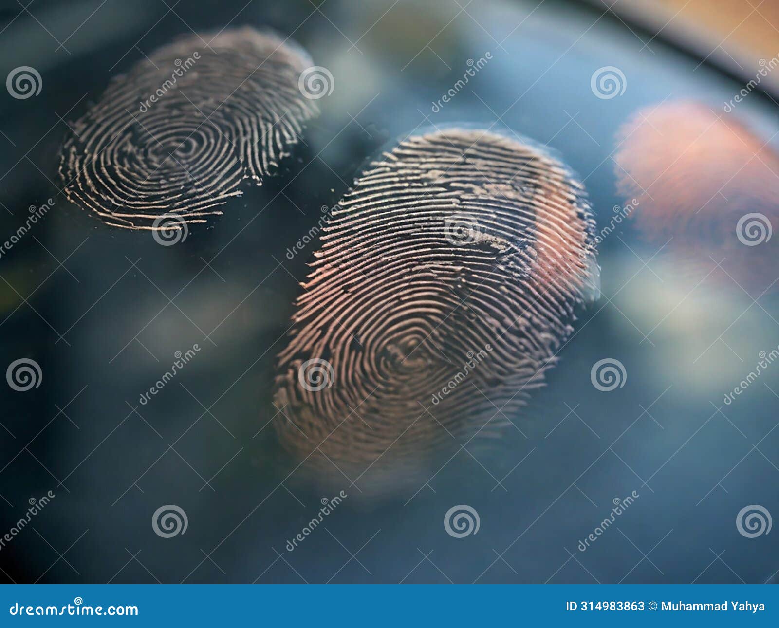 Fingerprints Left on the Glass Surface Stock Illustration ...
