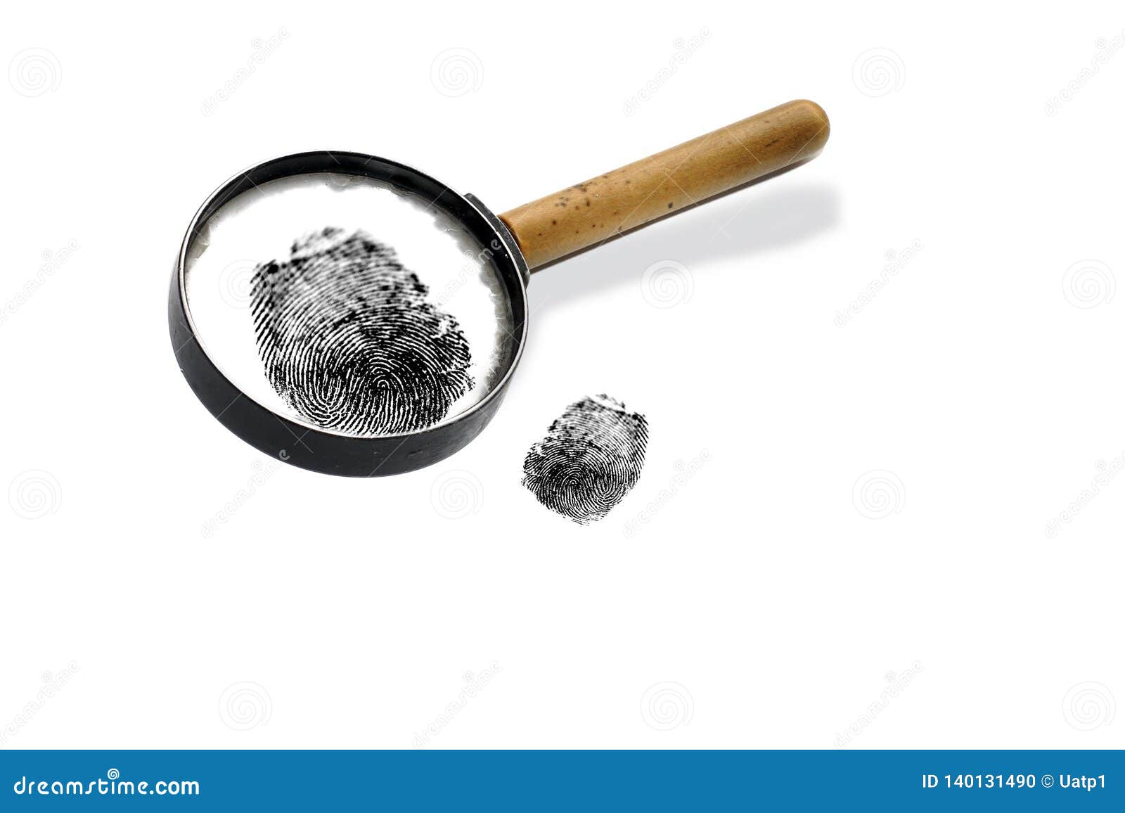 Fingerprints on a paper stock photo. Image of security - 140131490