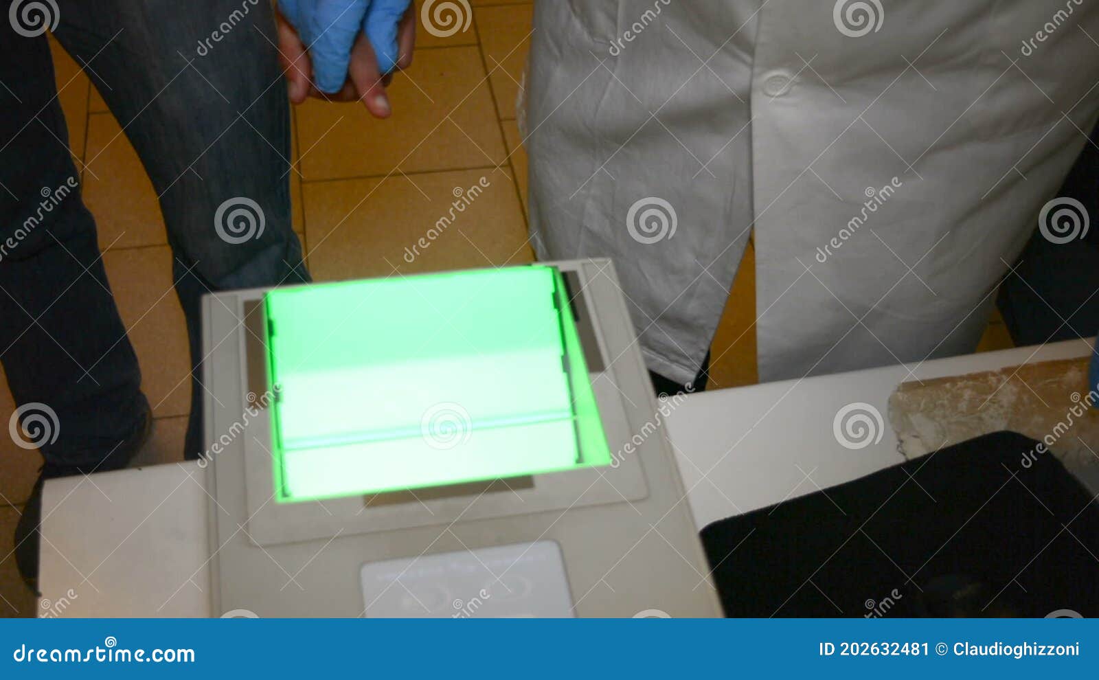 Fingerprints, Taking Fingerprints on Scanner for Identification Stock ...
