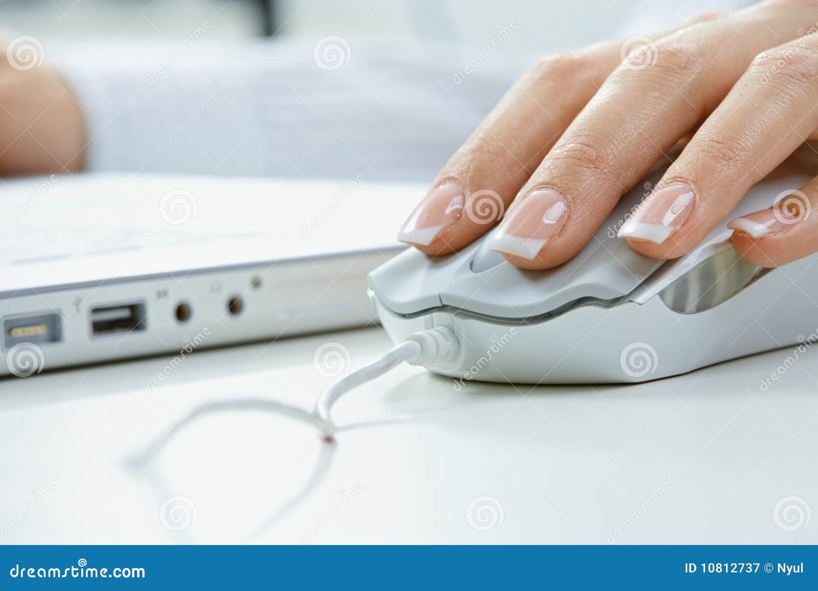 Fingers on computer mouse stock image. Image of detail - 10812737