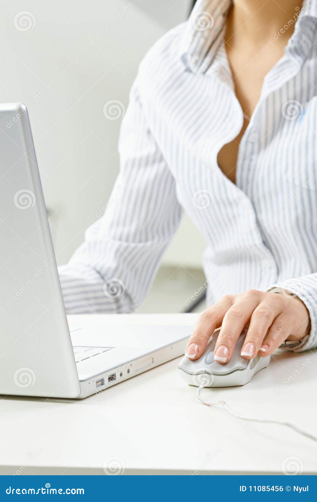 Fingers on computer mouse stock photo. Image of notebook - 11085456