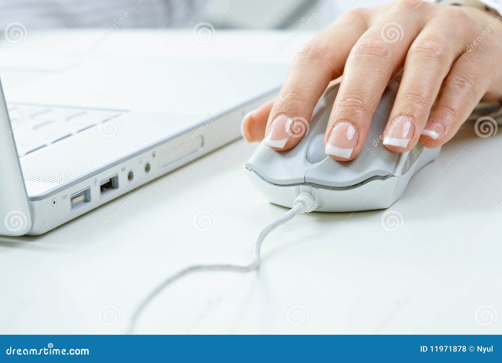 Fingers on computer mouse stock photo. Image of detailed - 11971878