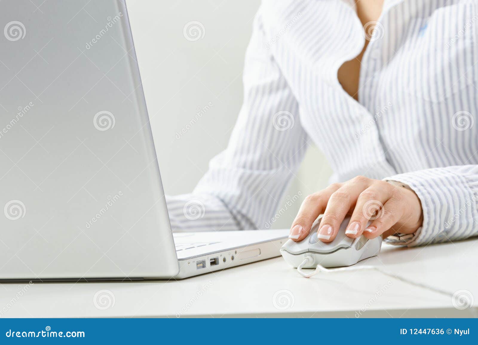 Fingers on computer mouse stock photo. Image of human - 12447636