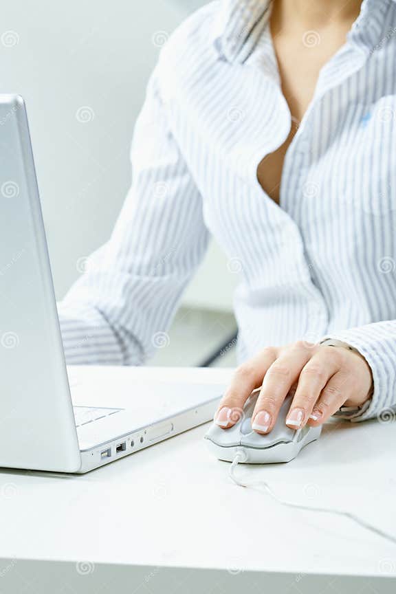Fingers on computer mouse stock photo. Image of detail - 9865522