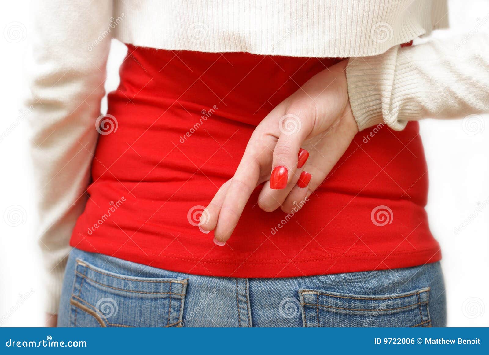 Fingers Crossed Behind Back Stock Photo - Image of back, guilt: 9722006