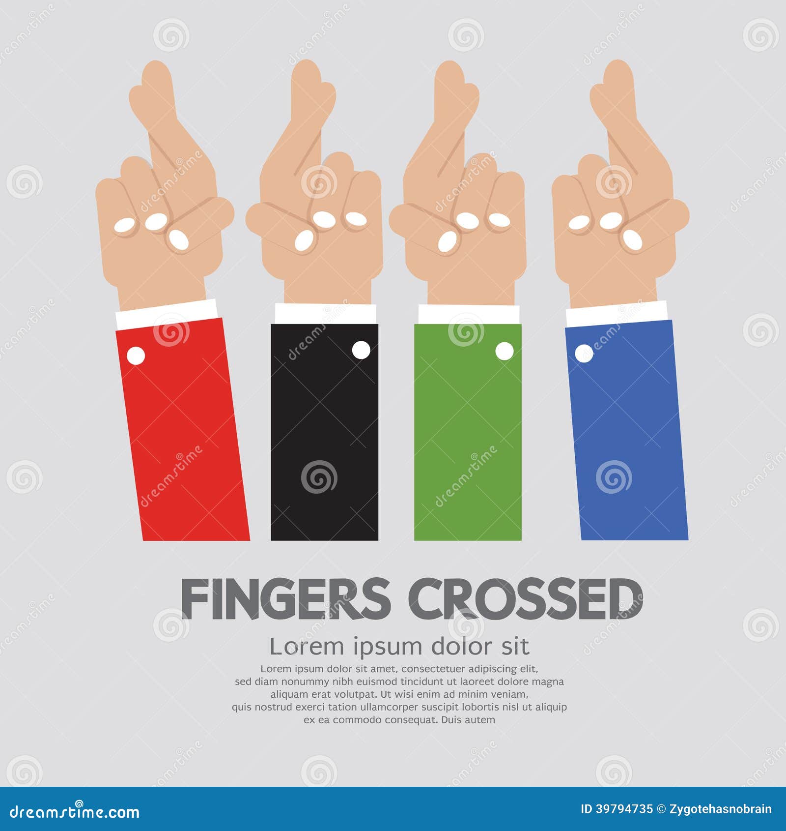 Fingers Crossed stock vector. Illustration of design - 39794735