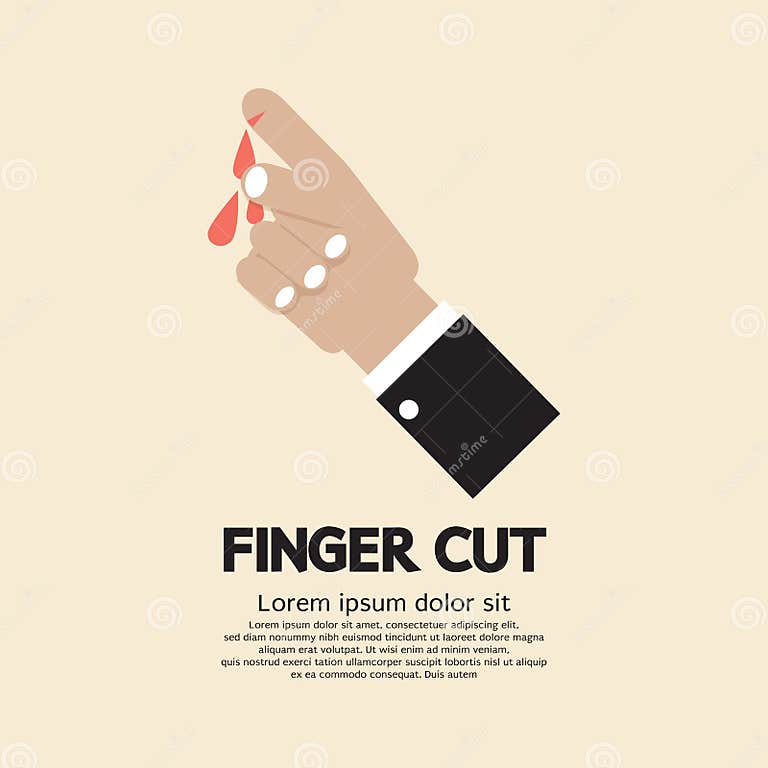 Fingers Cut with Knife stock vector. Illustration of knife - 44822382