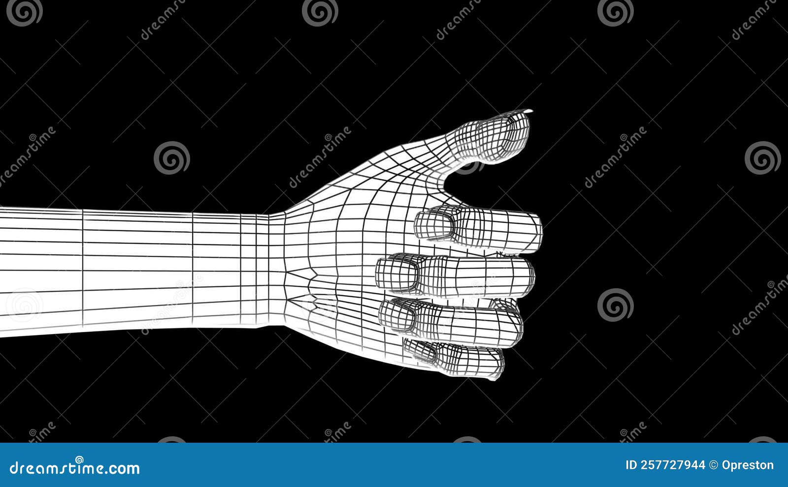 Thumbs up 3D. stock footage. Video of hand, animated - 257727944