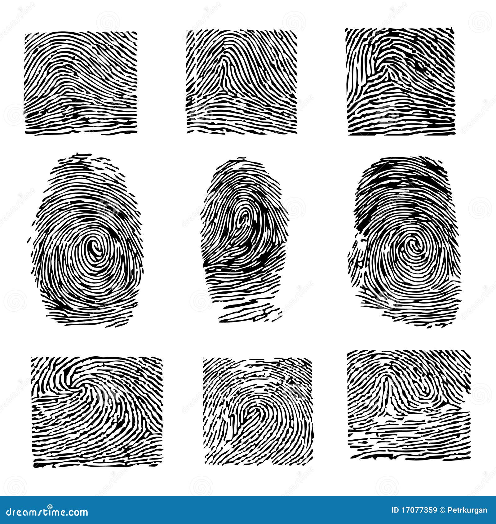 Fingers and dactyloscopy stock vector. Illustration of delinquency ...