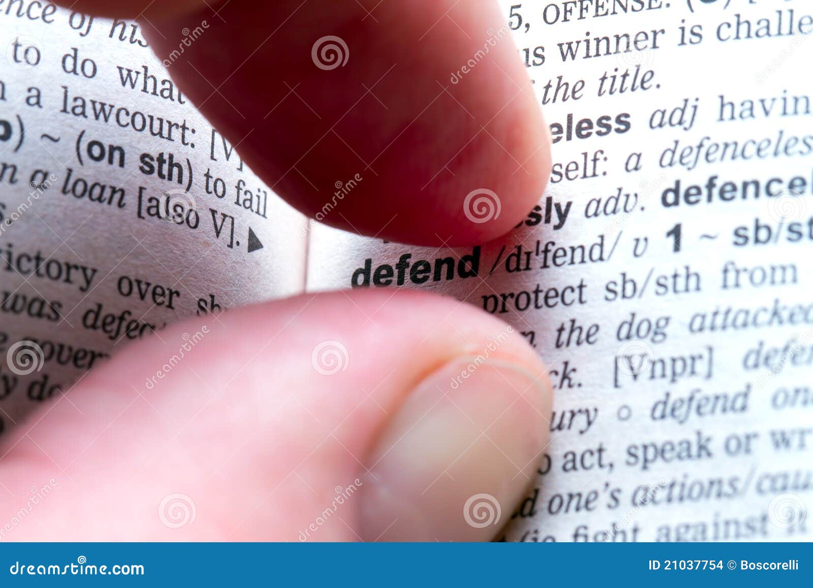 Fingers with defend text stock photo. Image of text, field - 21037754