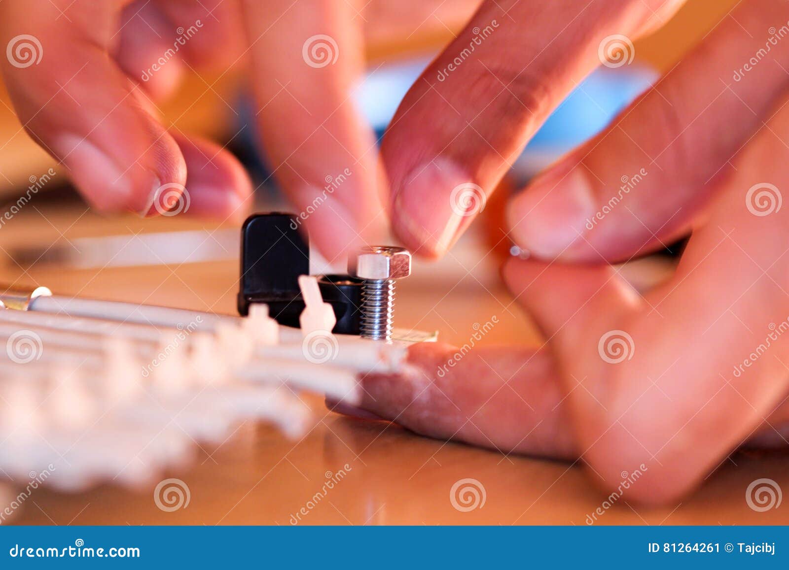 Fingers Fixing The Screws Royalty-Free Stock Photography ...