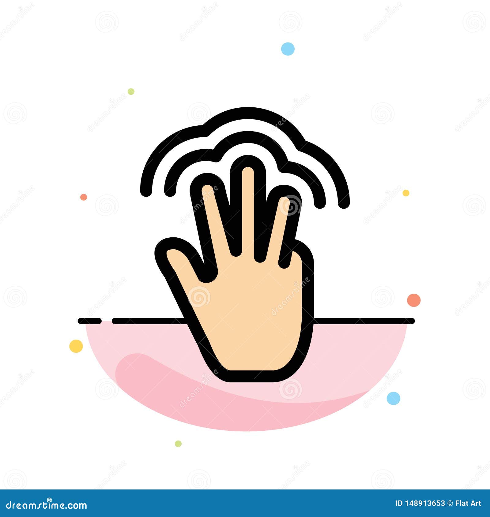 Fingers, Gestures, Hand, Interface, Multiple Touch Abstract Flat Color ...