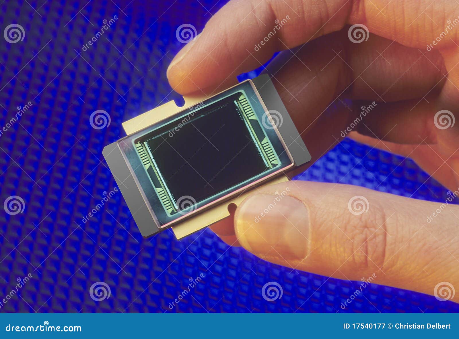 Fingers Holding a Microprocessor Chip Stock Image - Image of electronic ...