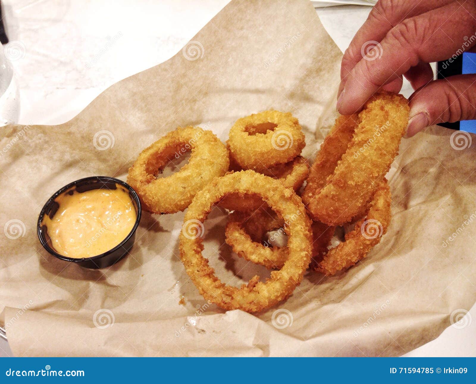 Fingers Holding Onion Rings Stock Image - Image of male, unhealthy ...