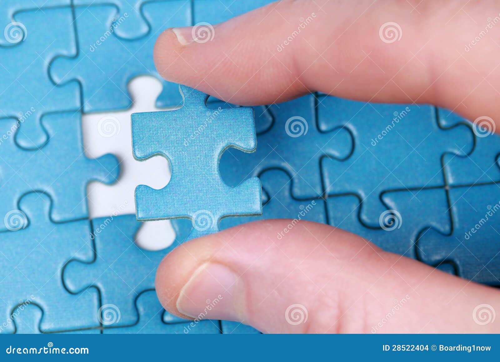 Fingers Holding a Puzzle Piece Stock Photo - Image of pieces ...