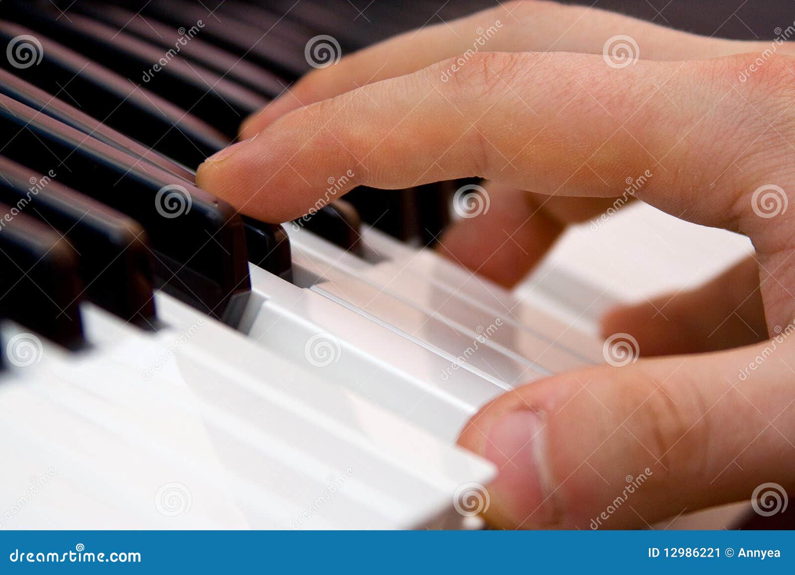 The Fingers on the Key of Piano Stock Image - Image of finger, fingers ...