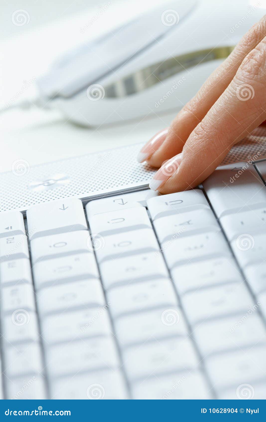 Fingers on keyboard stock photo. Image of nails, laptop - 10628904