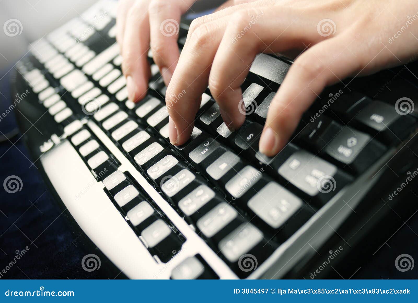 Fingers on keyboard stock image. Image of technical, busy - 3045497