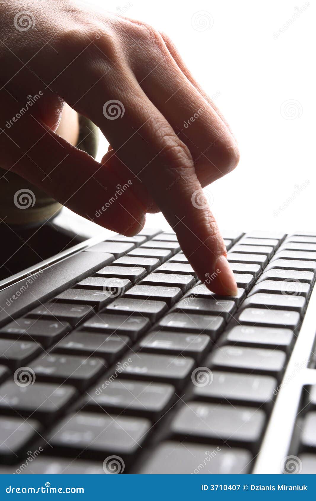 Fingers on keyboard stock image. Image of office, touch - 3710407